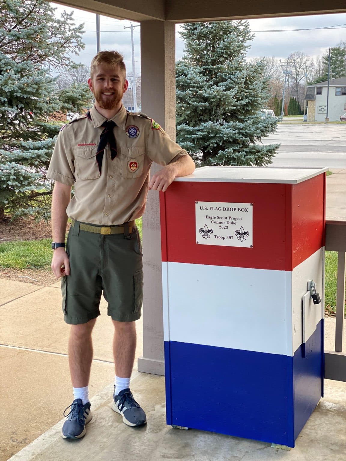 Eagle Scout Builds Flag Drop Box for Proper Disposal of American Flags ...